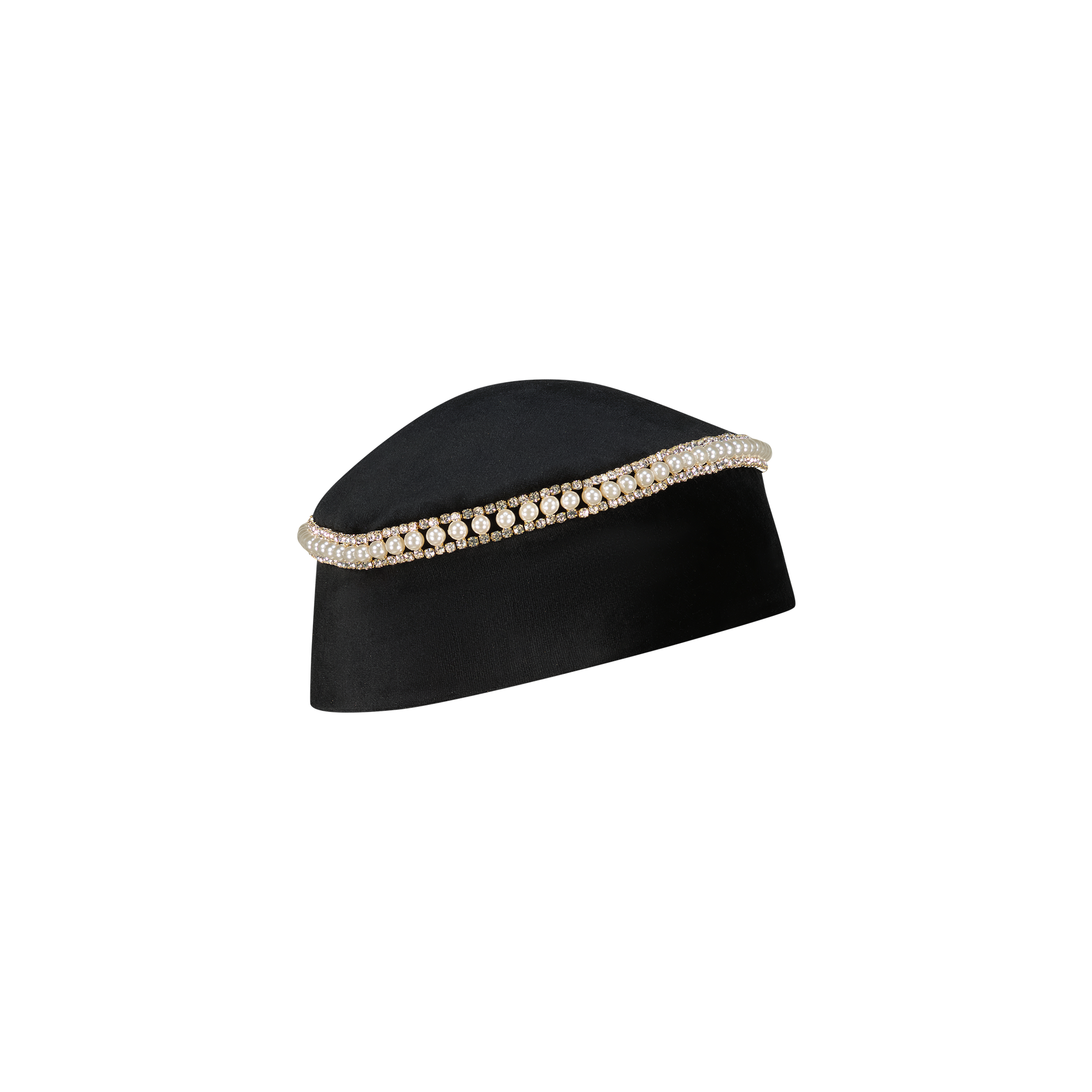 Embellished Velvet Kufi Hat